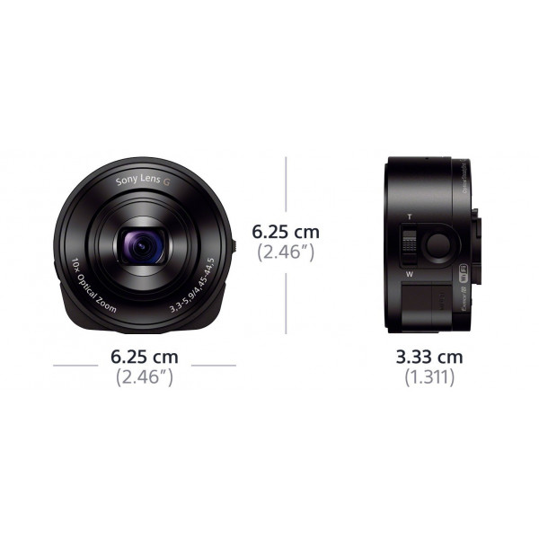 Sony DSC QX10 SmartShot Digitalkamera 18 2 Megapixel Exmor R CMOS Sensor NFC HD Videoaufnahme inkl. Sony G Weitwinkel Objektiv mit 10x opt. Zoom schwarz Kompaktkameras Digitalkameras